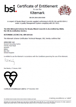 BSI Kitemark Scheme | Amix Concrete Suppliers Bolton & Manchester